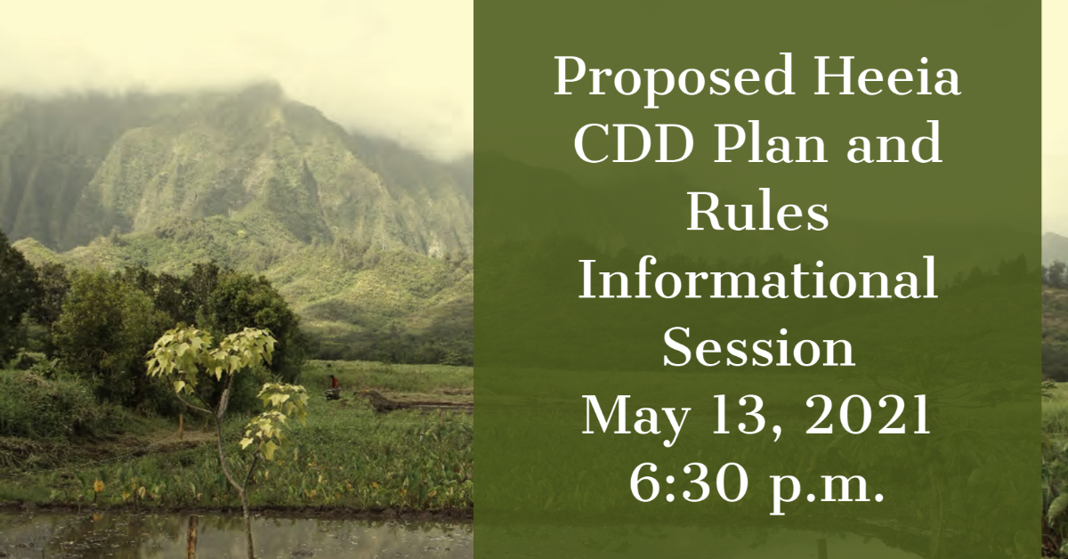 Hawai'i Community Development Authority | Heeia Community Development ...